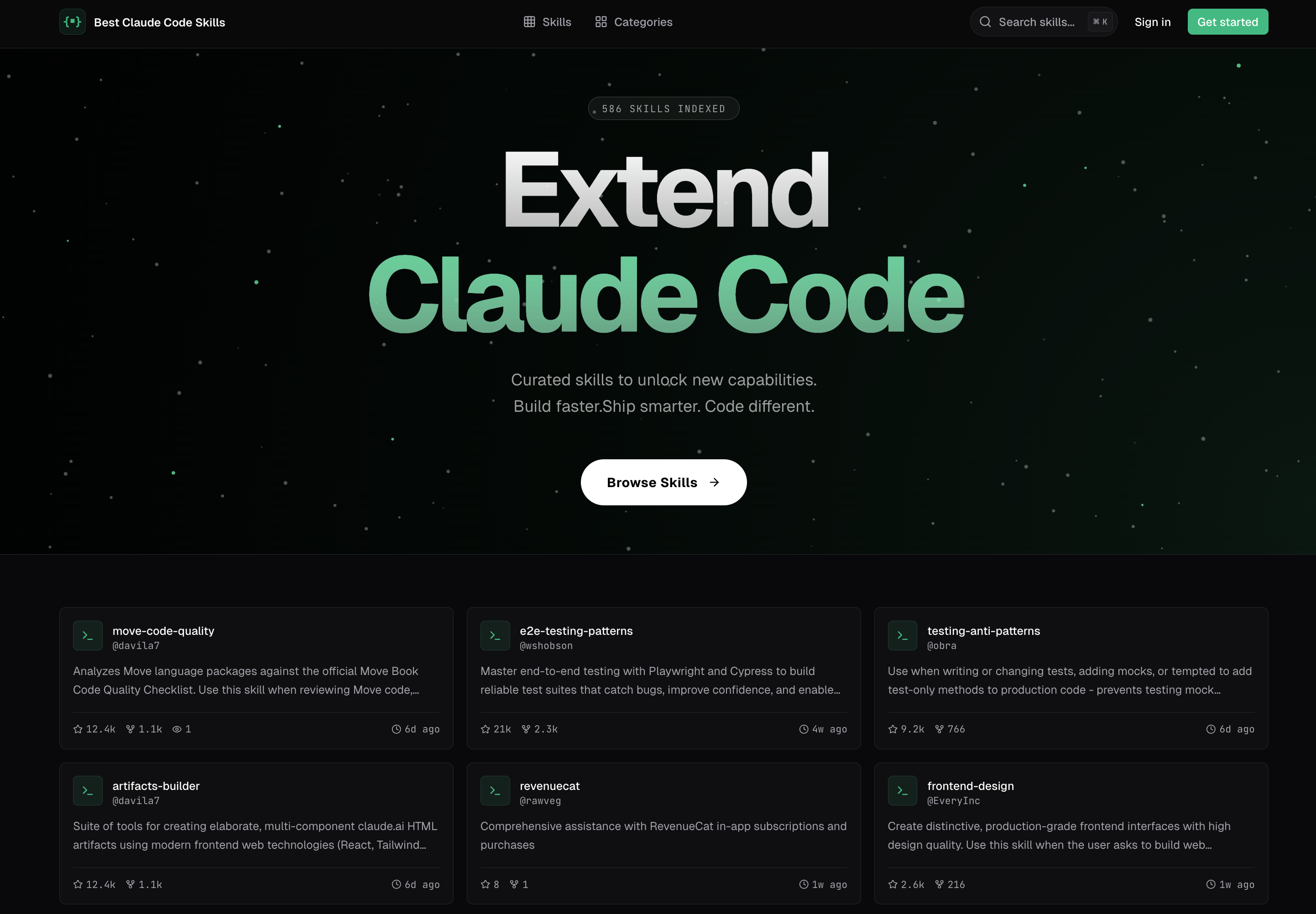Best Claude Code Skills | Curated Directory of AI Coding Extensions